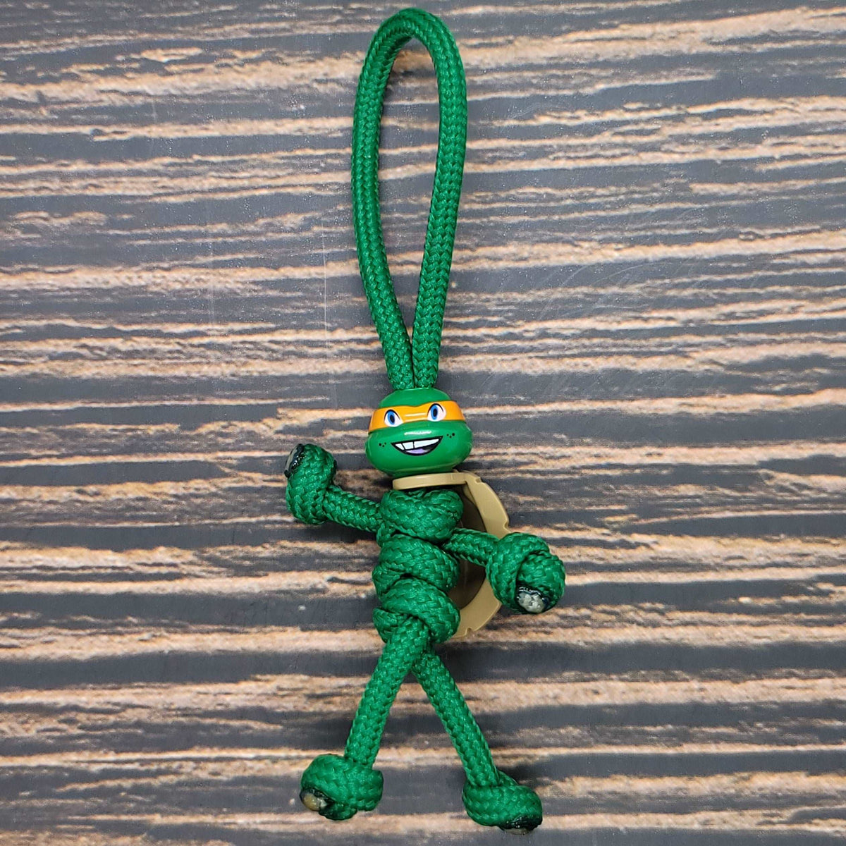 Orange Mutant Sewer Turtle Paracord Pal Keychain